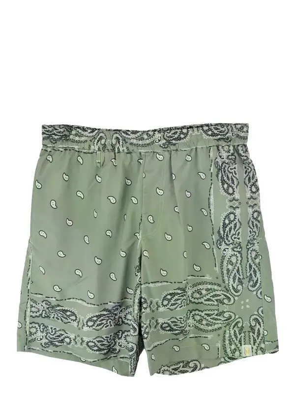 THE WORLD IS YOURS Paisley-print Swim Shorts - Green