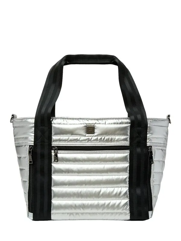 THINK ROYLN Jr. Jetset Wingman Bag - Pearl Silver/black/black Web