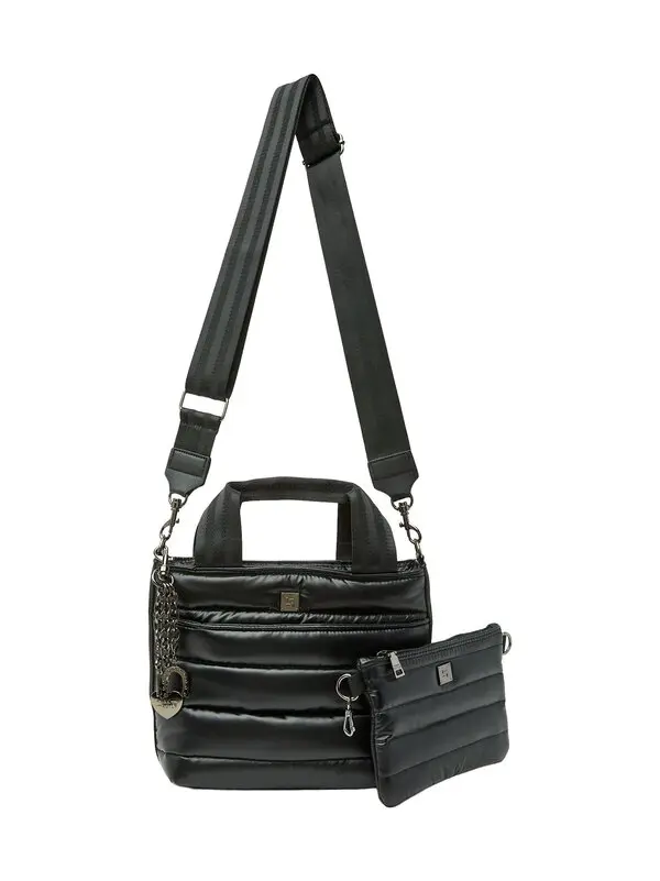 THINK ROYLN Escapade Tote With Pouch And Charm - Shine Black