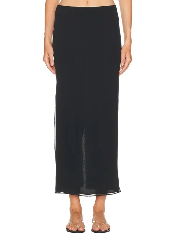 Wardrobe.NYC Layered Column Skirt - Black