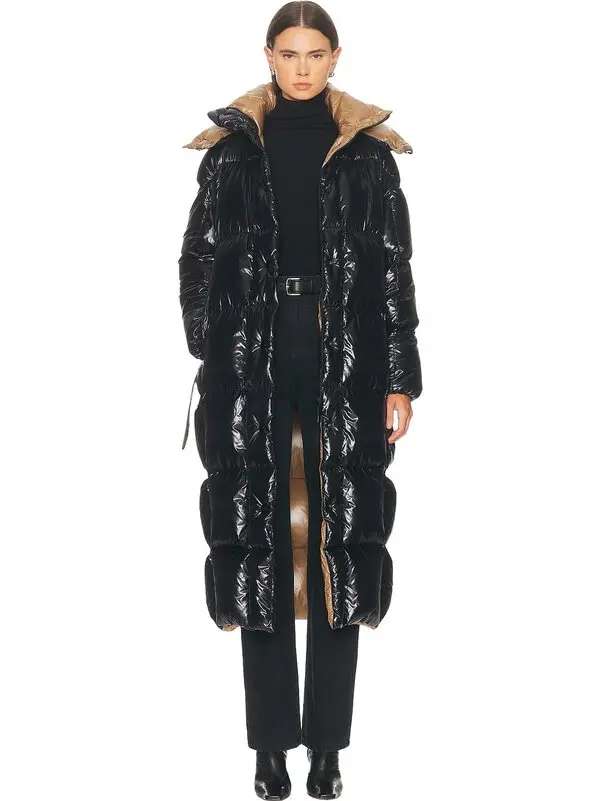 Moncler Parnaiba Long Coat - Black