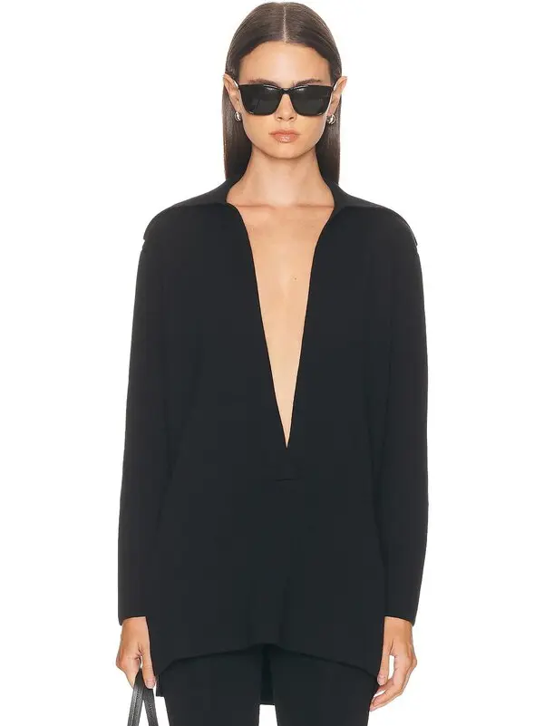 Brandon Maxwell The Luma Top - Black