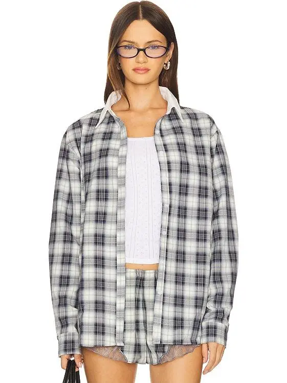 Lioness Vacanza Shirt - Navy Plaid