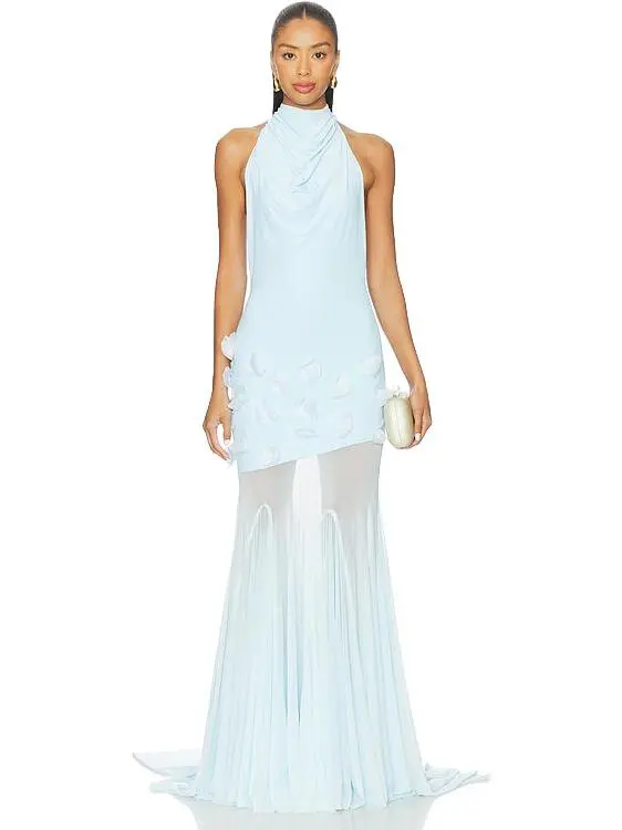 DEME BY GABRIELLA Celeste Gown - Baby Blue