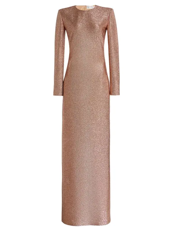 Oscar De La Renta Stretch-lamé Gown - Pink