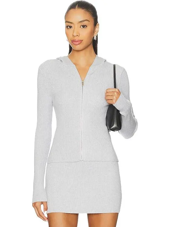 Superdown Sariyah Zip Up Sweater - Grey