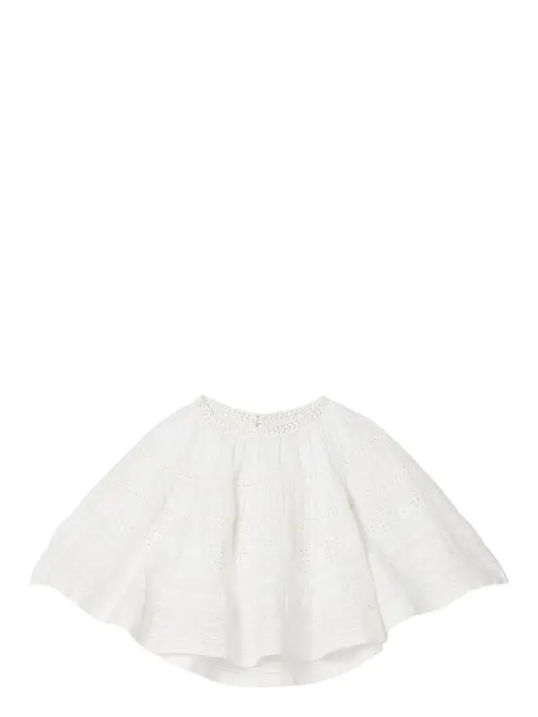 MARANT ETOILE Dilama Crochet-trimmed Broderie Anglaise Organic Cotton-voile Blouse - White