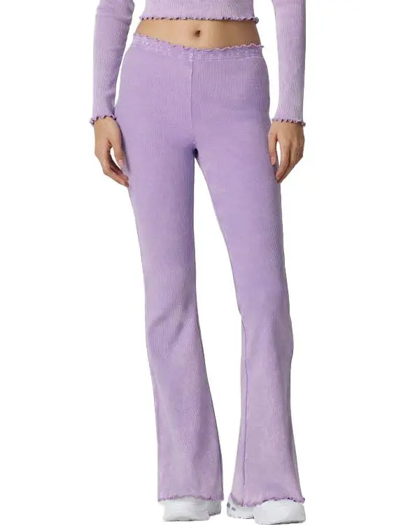 FLORENCE BY MILLS Washed Rib Flare Pants - Washed Lavender