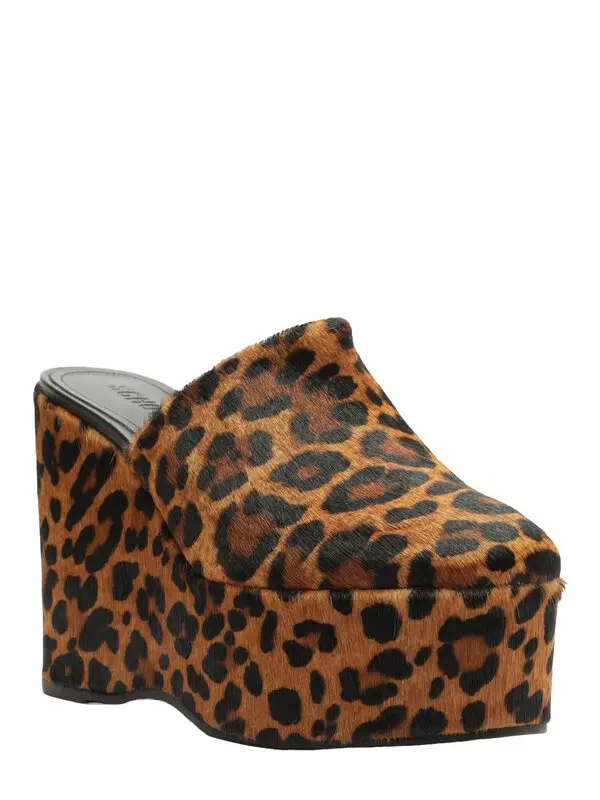 Schutz Sierra Platform Wedge Mule - Leopard