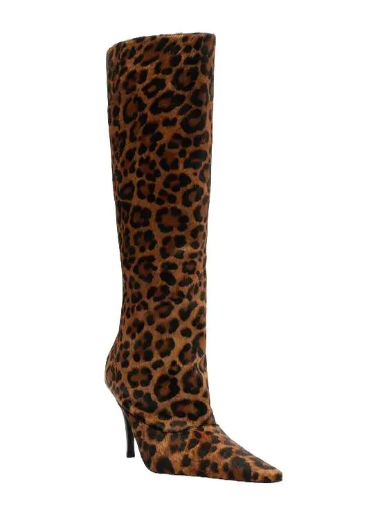 Schutz Rudy Pointed Toe Boots - Leopard