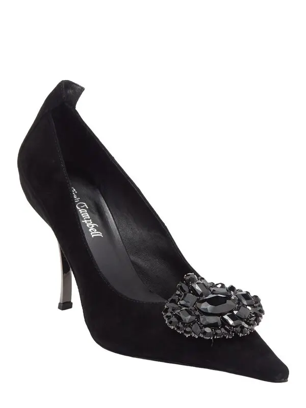 Jeffrey Campbell Parliament Pointed Toe Pump - Black Suede