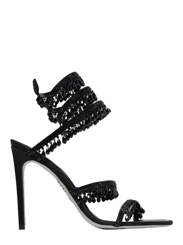 Rene Caovilla Heeled Sandal - Black