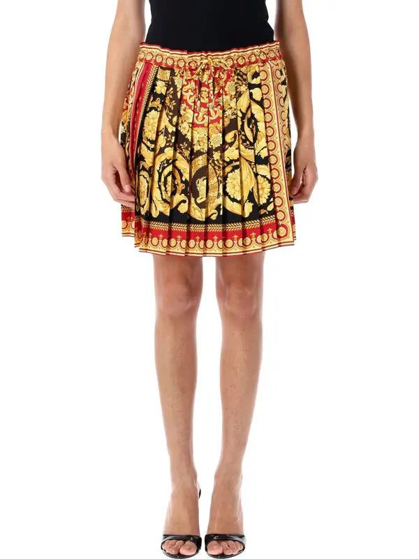 Versace Printed Skirt - Gold