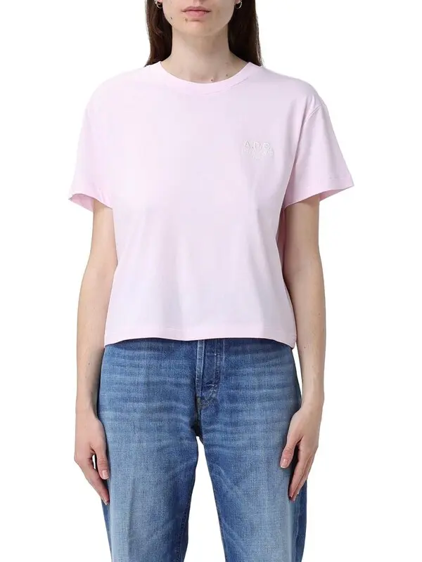A.p.c. Rue Madame Paris" Logo T-shirt - Pink