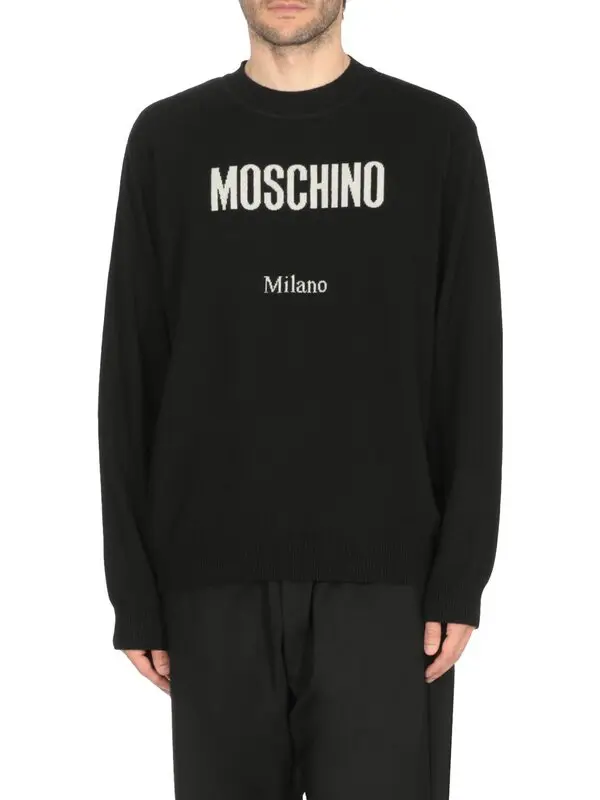 Moschino Crew Neck Sweater - Black