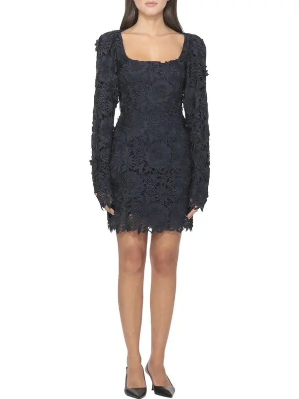 ROTATE BY BIRGER CHRISTENSEN Lace Mini Dress - Blue