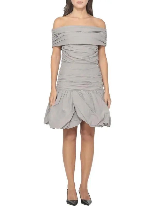 ROTATE BY BIRGER CHRISTENSEN Off-the-shoulder Dress - Grey
