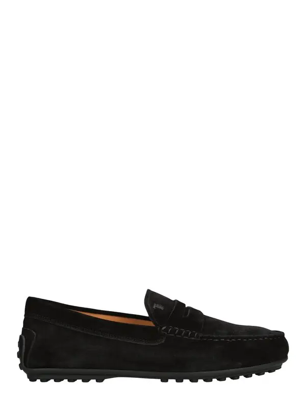 TOD'S Suede City Gommino Loafers - Black