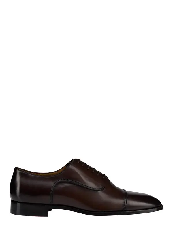 CHRISTIAN LOUBOUTIN Seriox Leather Oxford Shoes - Brown