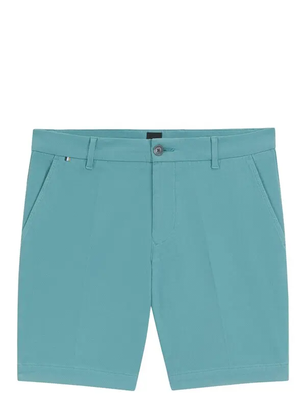 Hugo Boss Stretch-cotton Slim Fit Shorts - Blue