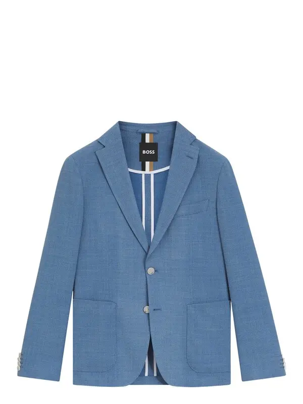 BOSS Stretch-cloth Blazer - Blue