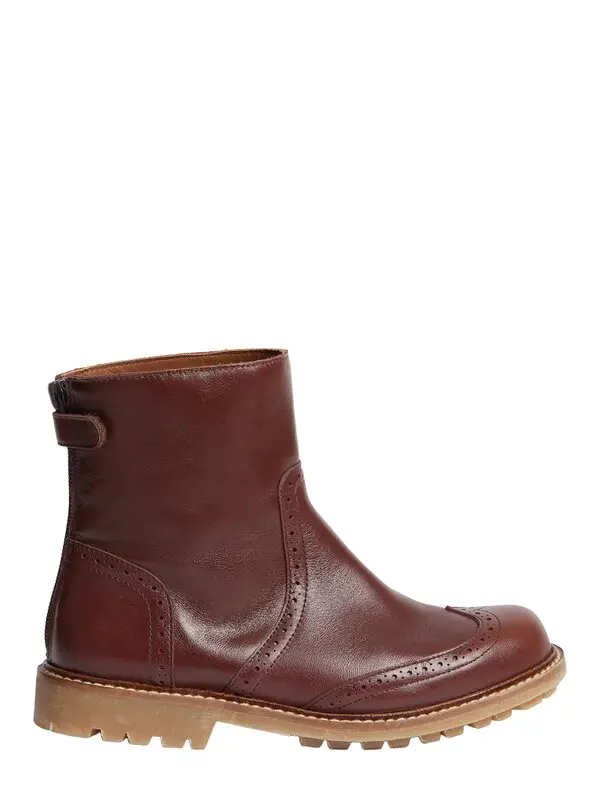 Bonpoint Leather Ankle Boots - Brown