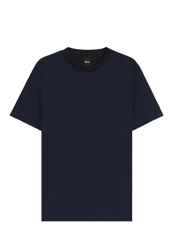 BOSS Mercerised Cotton T-shirt - Blue