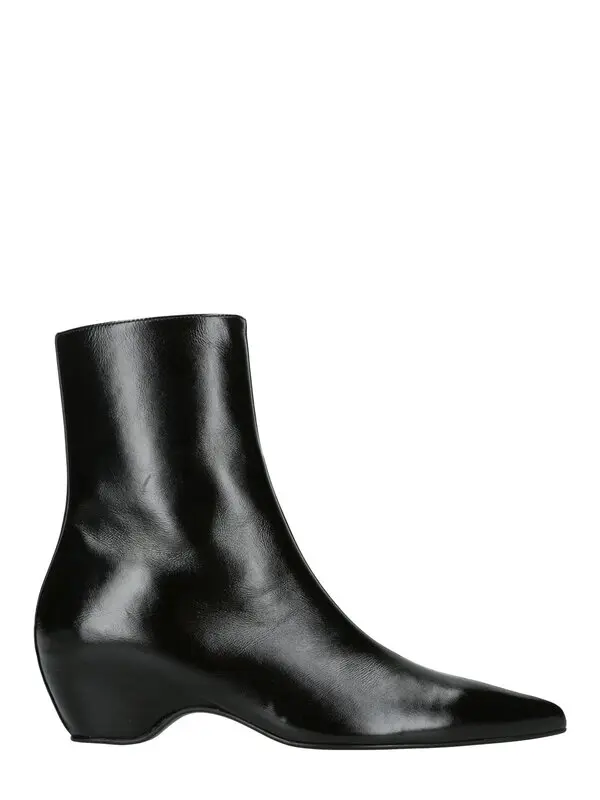 Khaite Leather Sybil Ankle Boots - Black