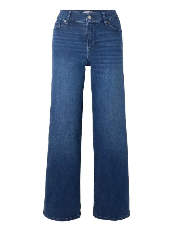 FRAME Le Slim Palazzo Mid-rise Straight-leg Jeans - Blue