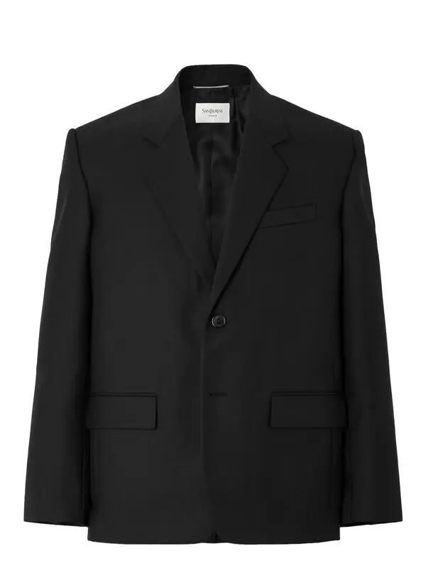 Saint Laurent Wool-gabardine Blazer - Black