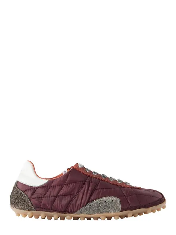 MAISON MARGIELA Sprinter Leather And Suede-trimmed Sneakers - Purple