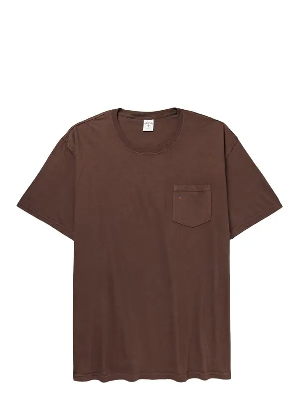 NOAH Core Logo-print Cotton-jersey T-shirt - Brown
