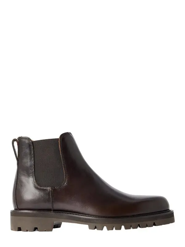 Mr P. Ollie Leather Chelsea Boots - Brown