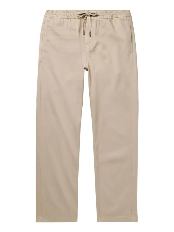 Mr P. Edward Straight-leg Organic Cotton-twill Trousers - Neutrals