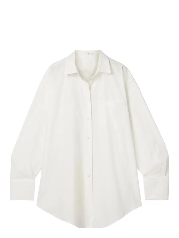 THE ROW Ment Oversized Cotton-poplin Shirt - White