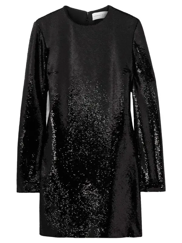 Veronica De Piante Franklin Sequined Crepe Mini Dress - Black