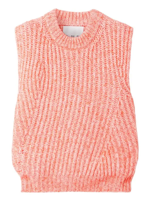Sasuphi Ribbed Wool-blend Vest - Orange