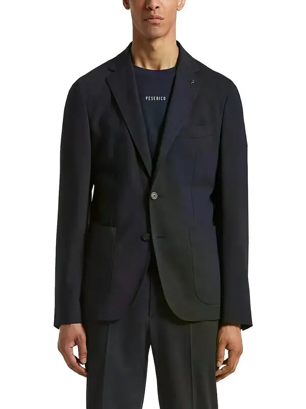 Peserico Patch-pocket Blazer - Blue