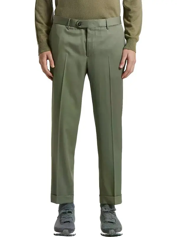 Peserico Cuffed Trousers - Green