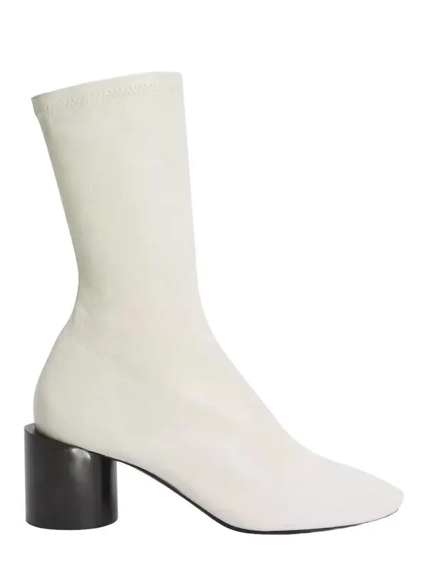 JIL SANDER Block-heel Ankle Boots - White