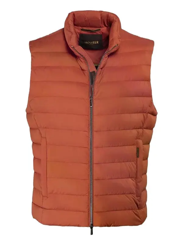 MOORER Calaf Quilted Gilet - Orange