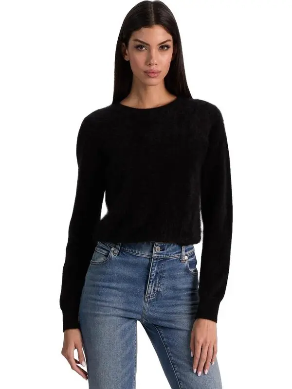 Alice + Olivia Carolee Cashmere Pullover - Black