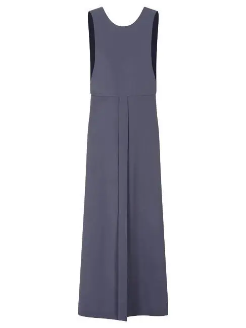 Giorgio Armani Technical Cady Maxi Dress - Black / White / Pink / Gray