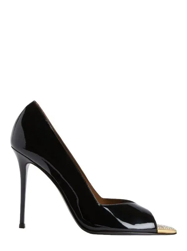 GIUSEPPE ZANOTTI Intriigo Crystal Open-toe 105 - Black