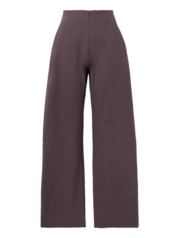 CORTANA Umbra Stretch-wool, Organic Cotton And Hemp-blend Pants - Purple