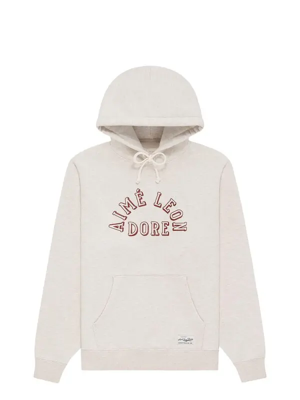 Aimé Leon Dore Collegiate Logo Hoodie - Cream