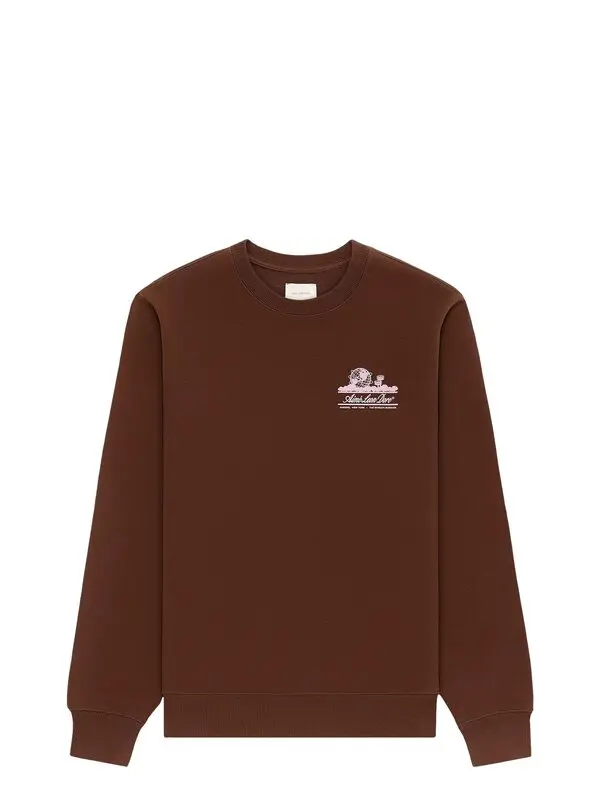 Aimé Leon Dore Unisphere Crewneck Sweatshirt - Brown