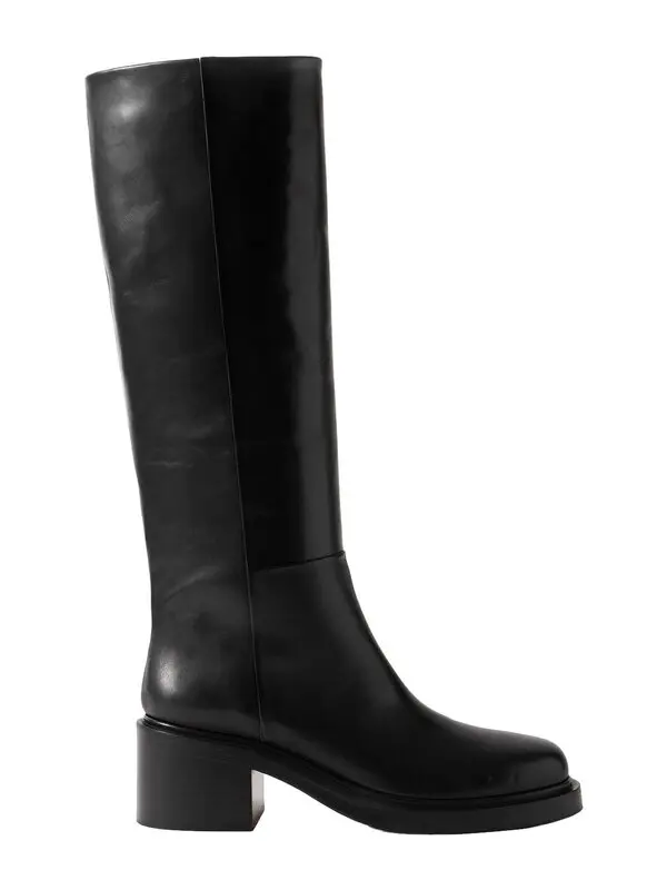 AeydĒ Taito Leather Knee Boots - Black