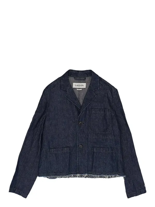LANVIN Patch Pocket Denim Jacket - Blue