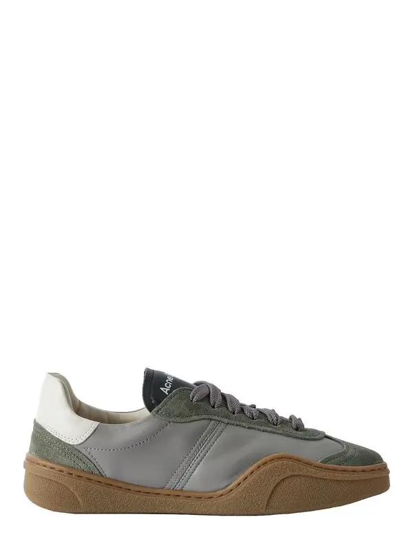 Acne Studios Suede And Leather Sneakers - Gray